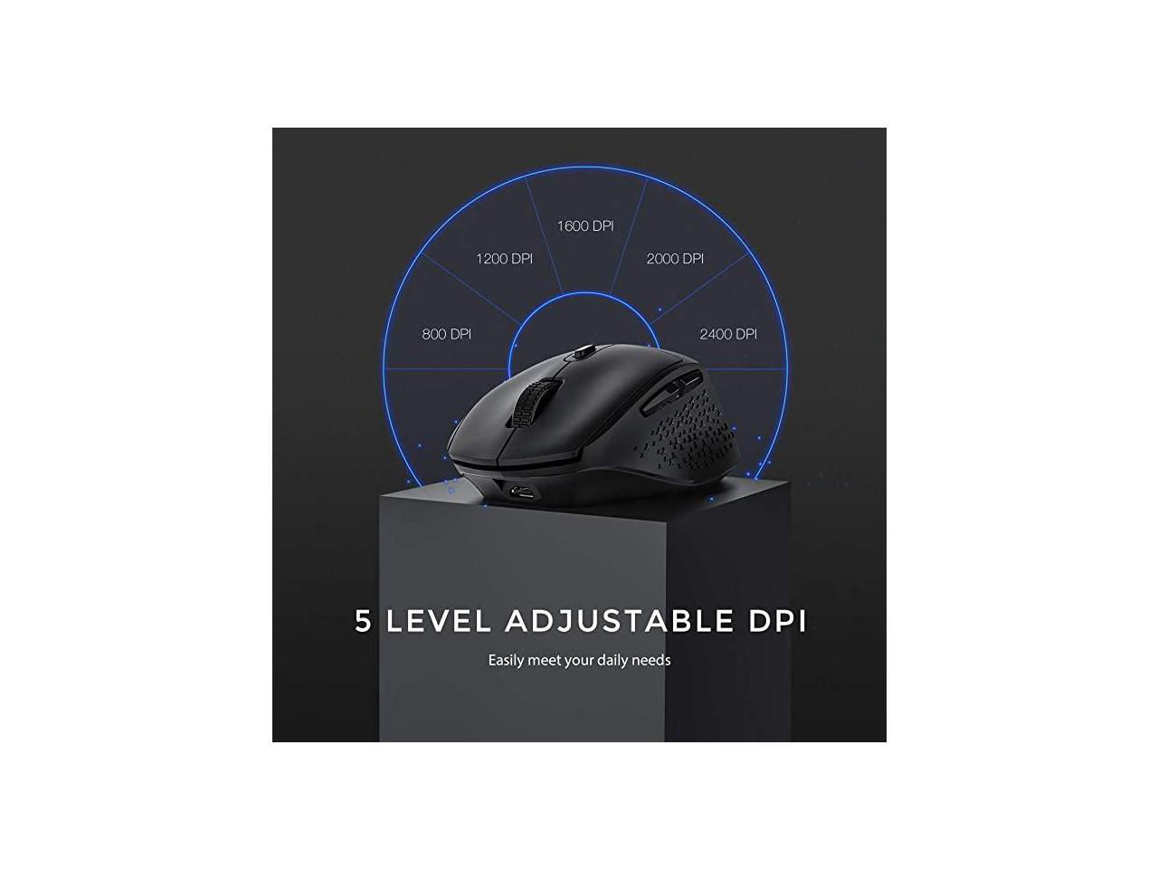 VicTsing Wireless Mouse Rechargeable/Noiseless 24DPI/6 buttons