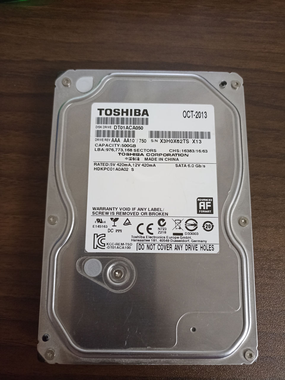 HDD 500 GB Toshiba