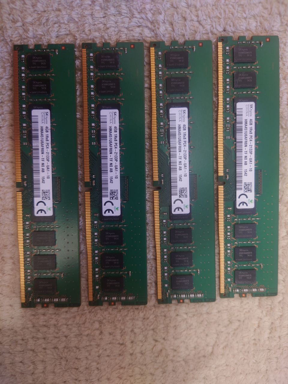 Ddr4 4x4 gb non ecc