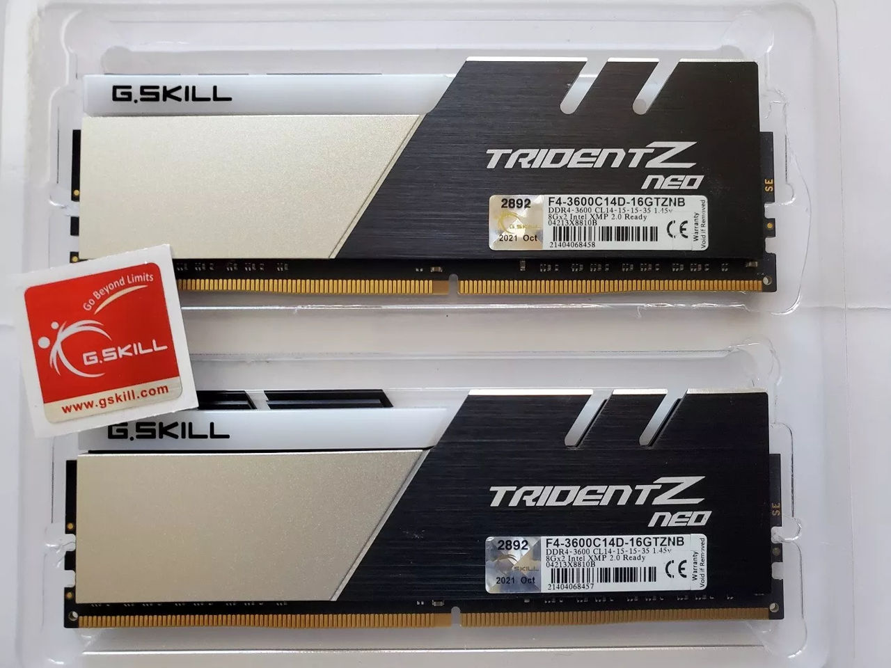 DDR4 G.skill TridentZ Neo RGB 16GB (2x8GB) 3600 MHz *14-15-15-35* (B-Die) *CL14*