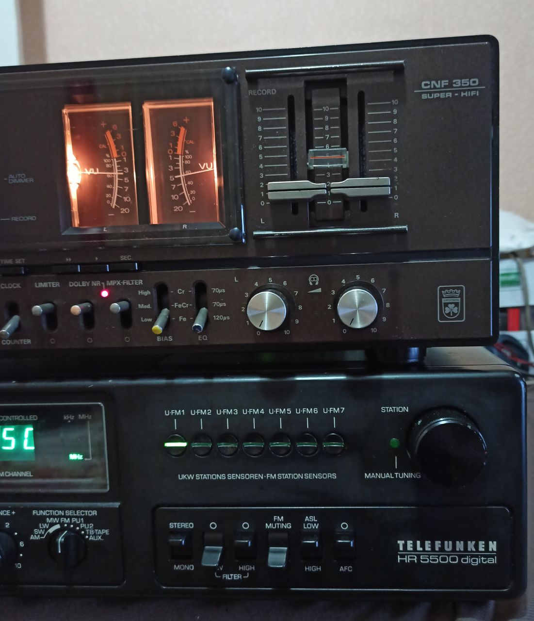 Grundig cnf-350 super-hifi& telefunken hr 5500 digital