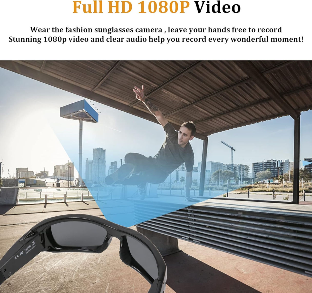 Ochelari cu camera video sport Full HD 1080P