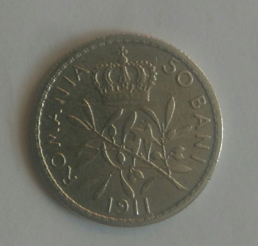 Monede de argint , 50 bani 1911 Romania, carol 1, 1 franc elvetian 1943 ...