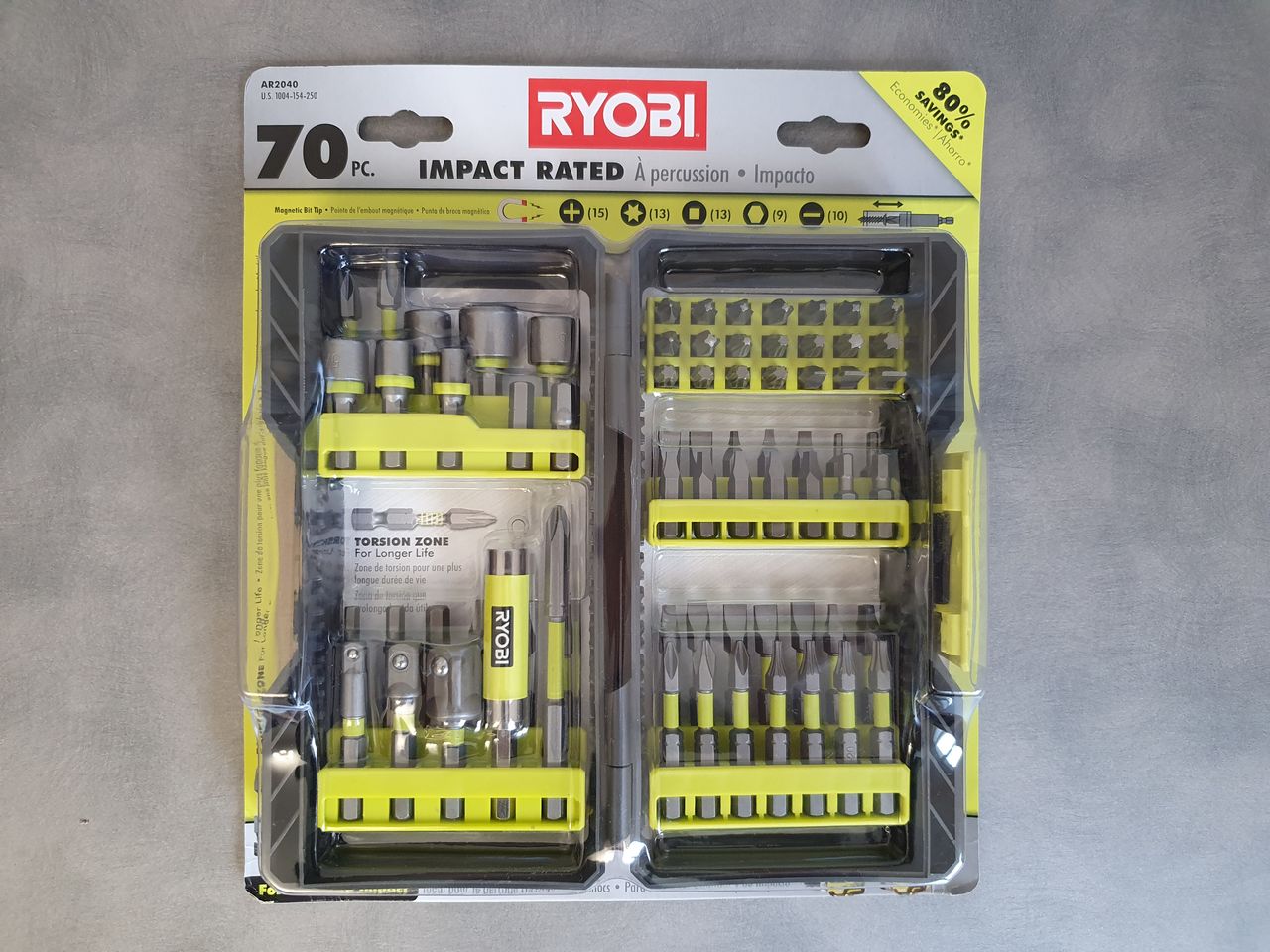 Ryobi Impact Rated Driving Kit (70-piece)