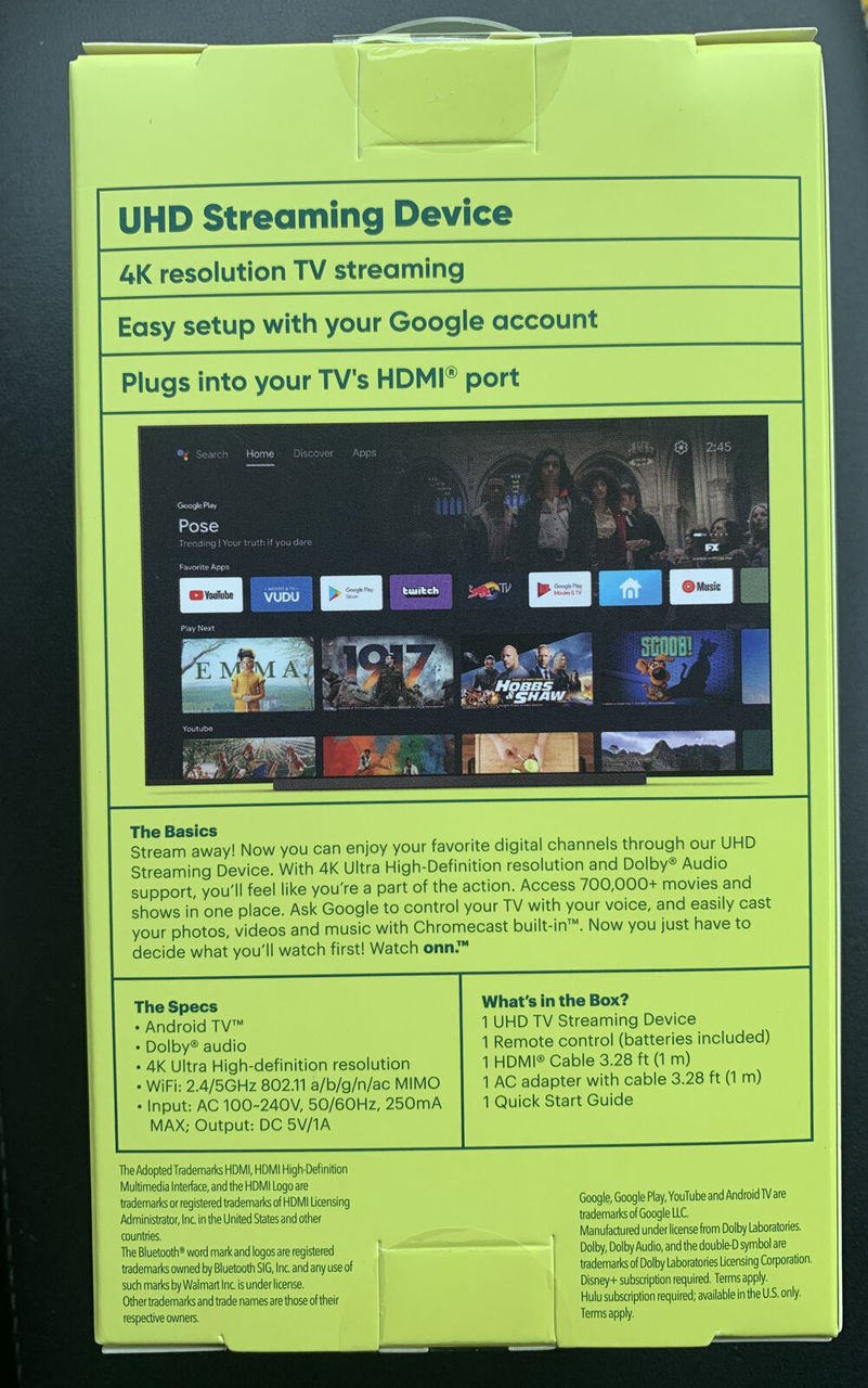 Onn 4K Android TV Box