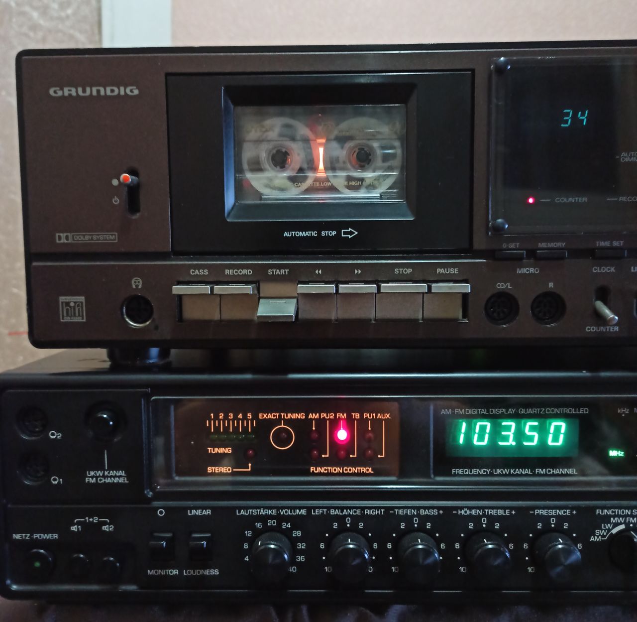 Grundig cnf-350 super-hifi& telefunken hr 5500 digital