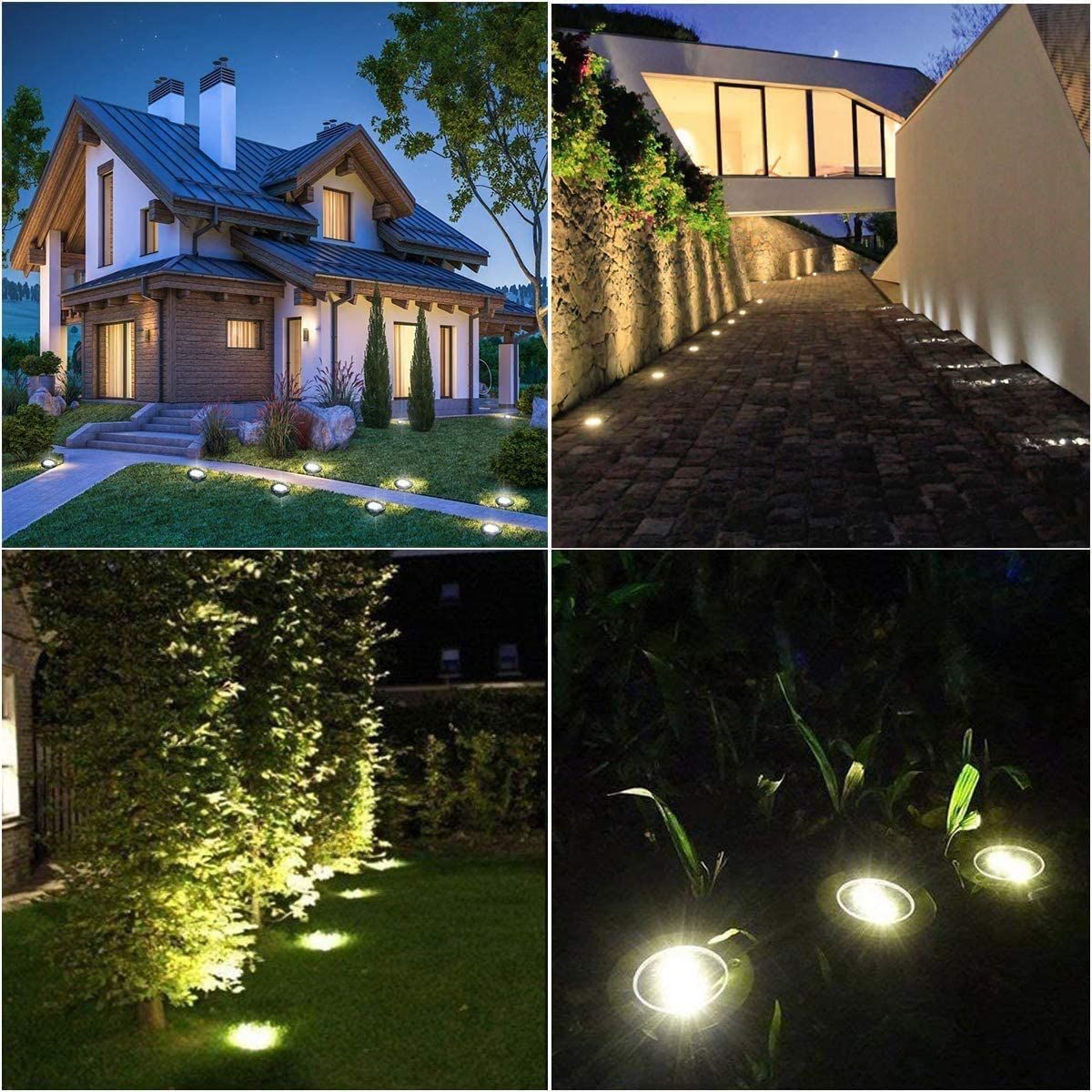 Becuri led cu baterie solara pentru gradina curte piscina