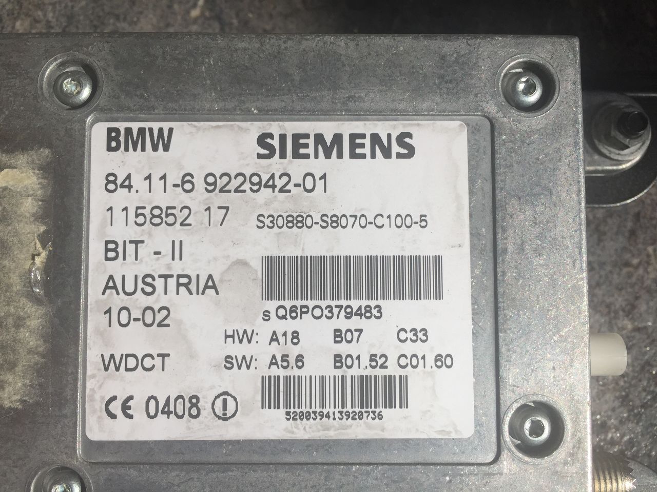 Bmw e46 module de la telefon siemens