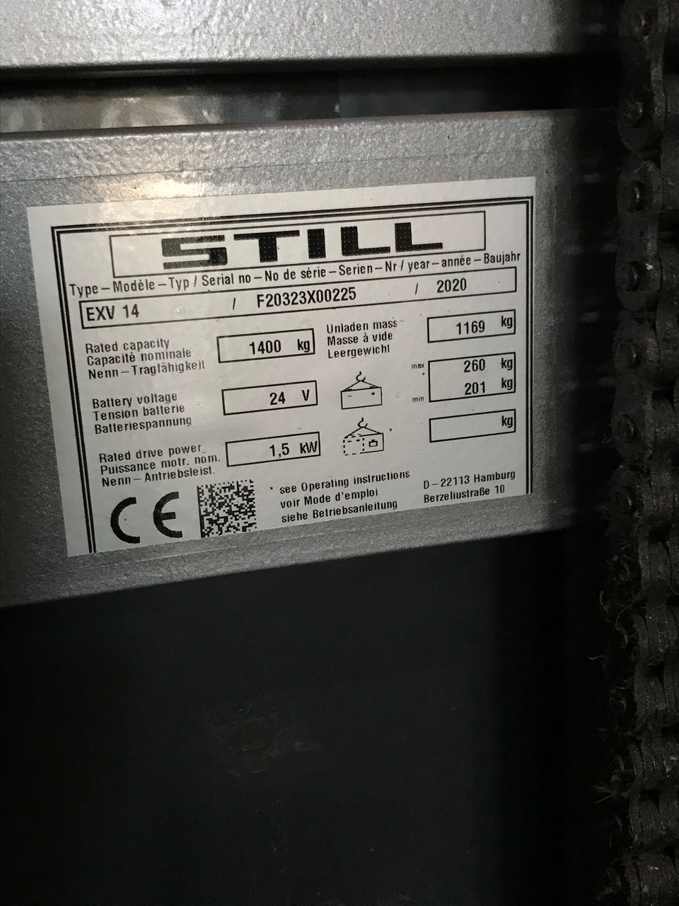 Погрузчик електрический- stivuitor electric STILL model EXV14 produs 2020