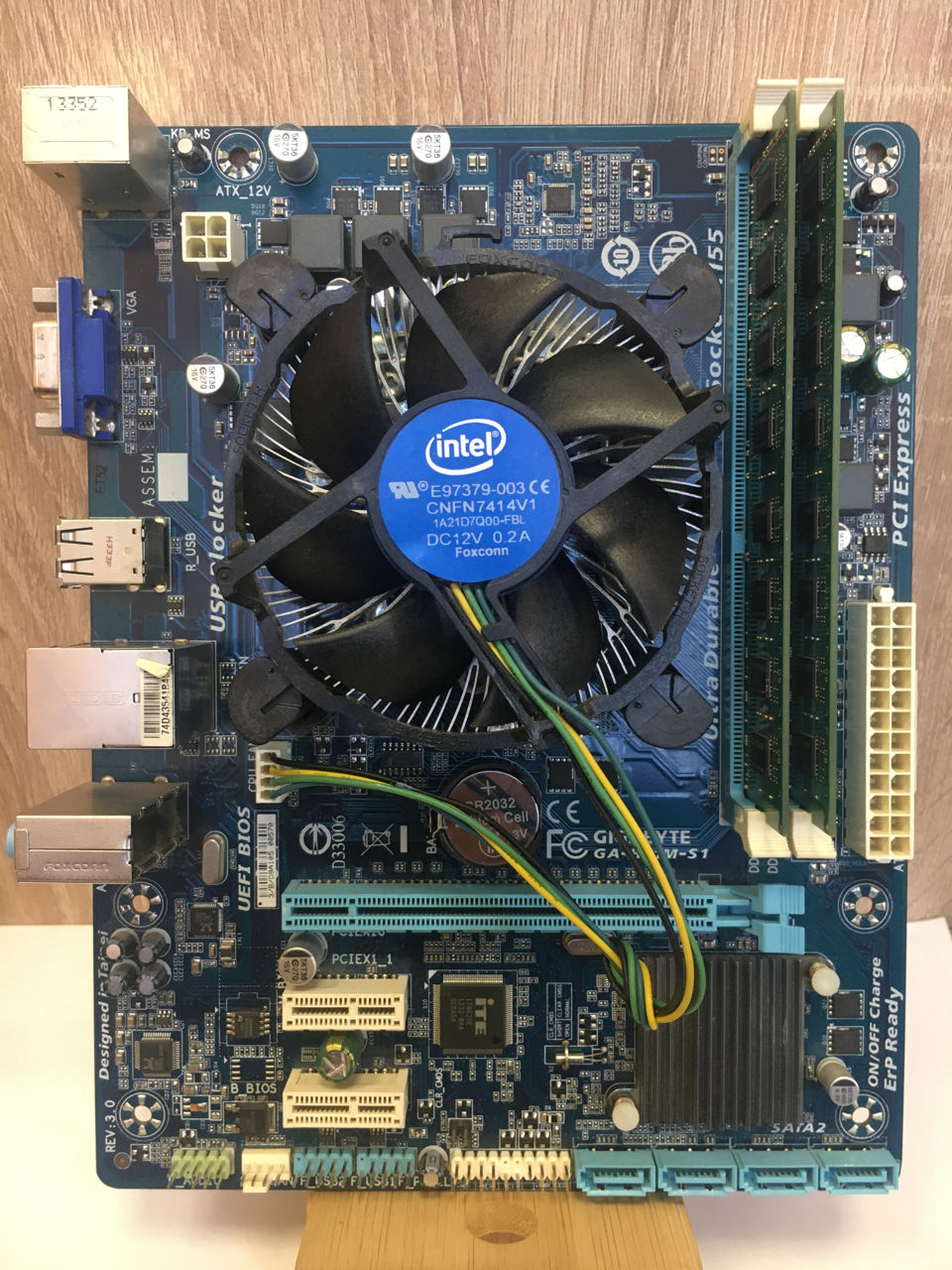 Set Socket LGA1155 MB + CPU + RAM + Coooler