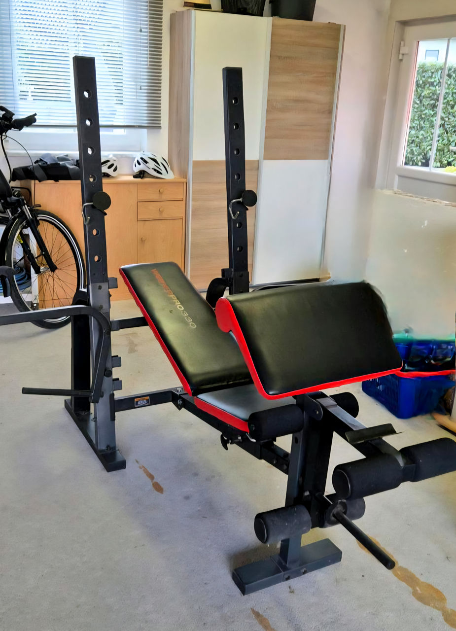 Mногофункциональная скамья Weider +2 грифа+50кг из Германии