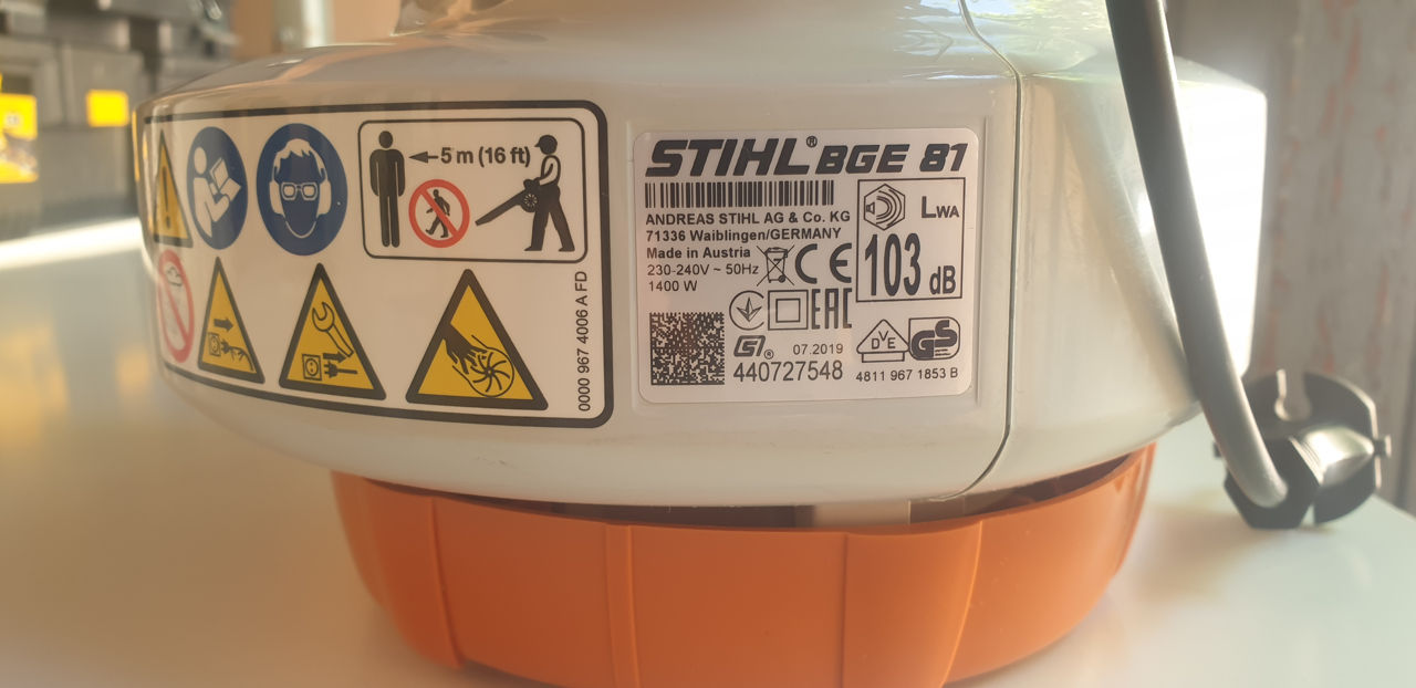 Suflanta electrica Stihl BGE81 (Электрическая воздуходувка)