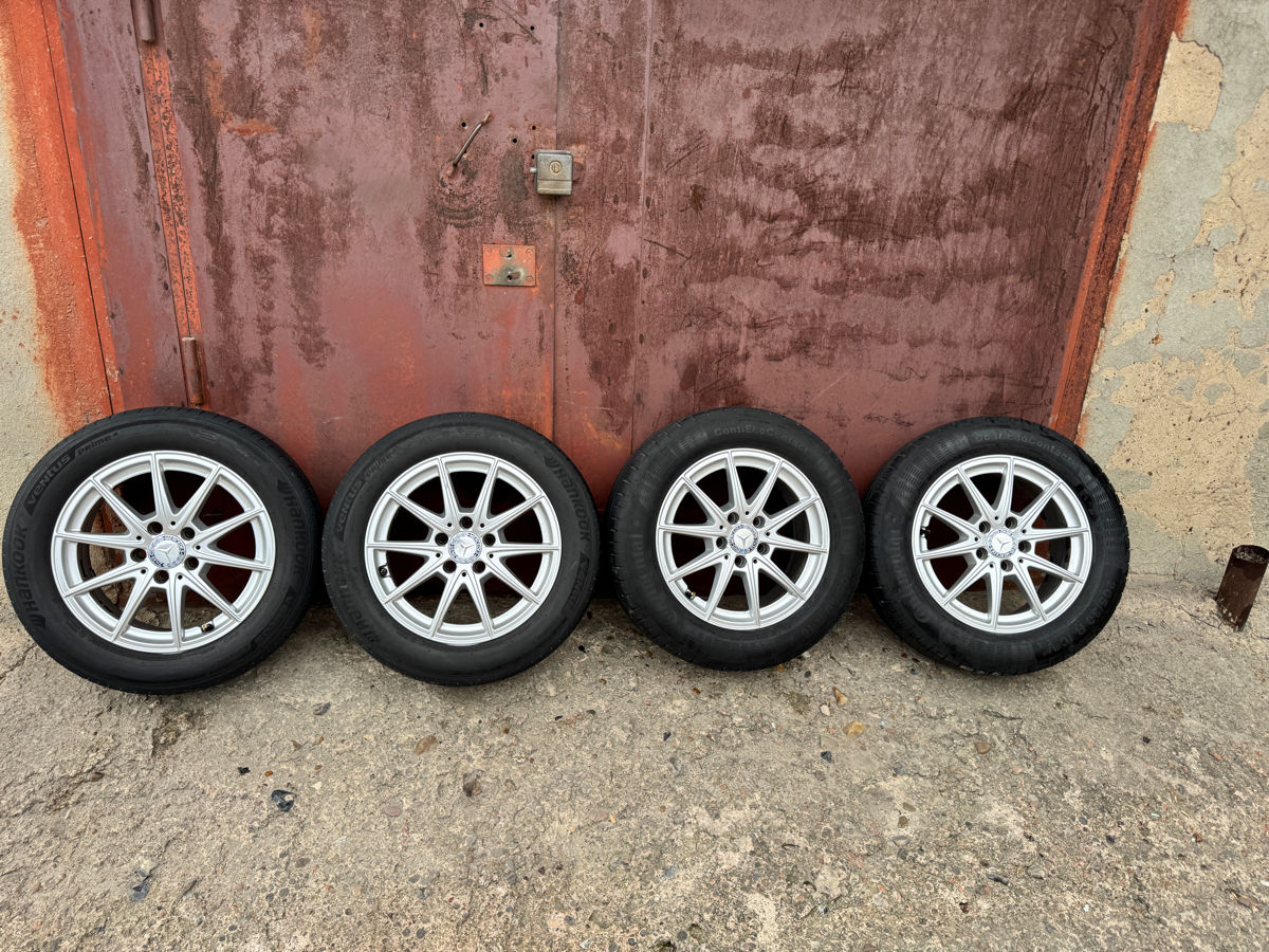 Jante Mercedes R16 5/112 cu cauciucuri 205/60 R16