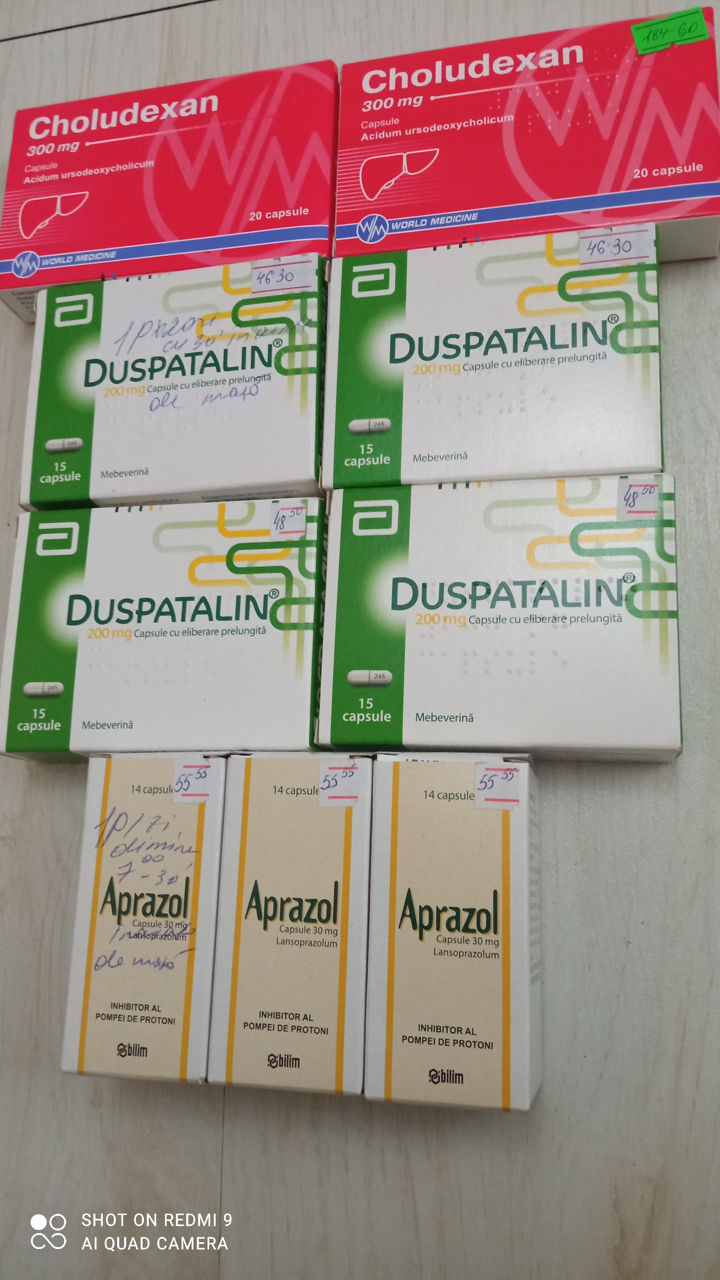 Vând: duspatalin, aprazol, choludexan