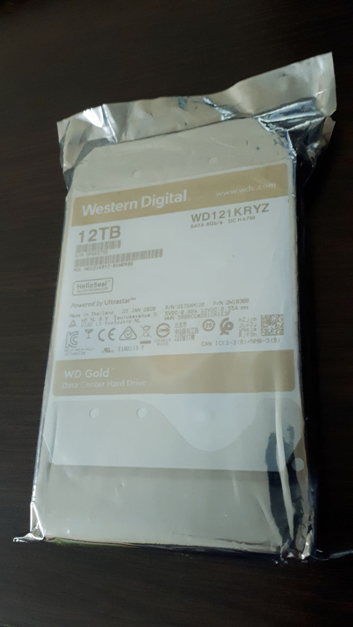 Western Digital Gold 12 Тб HDD 12 TB - WD121KRYZ (Nou!)