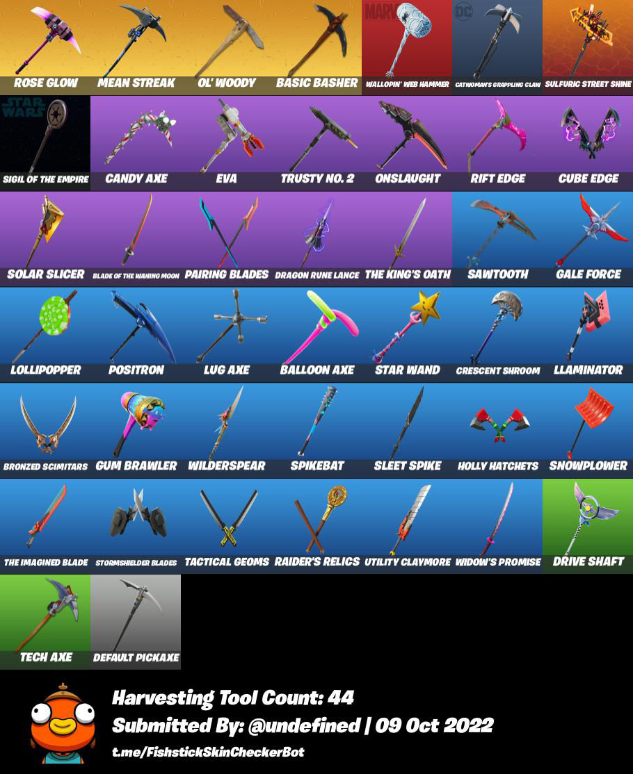 Cont Fortnite 46 skins