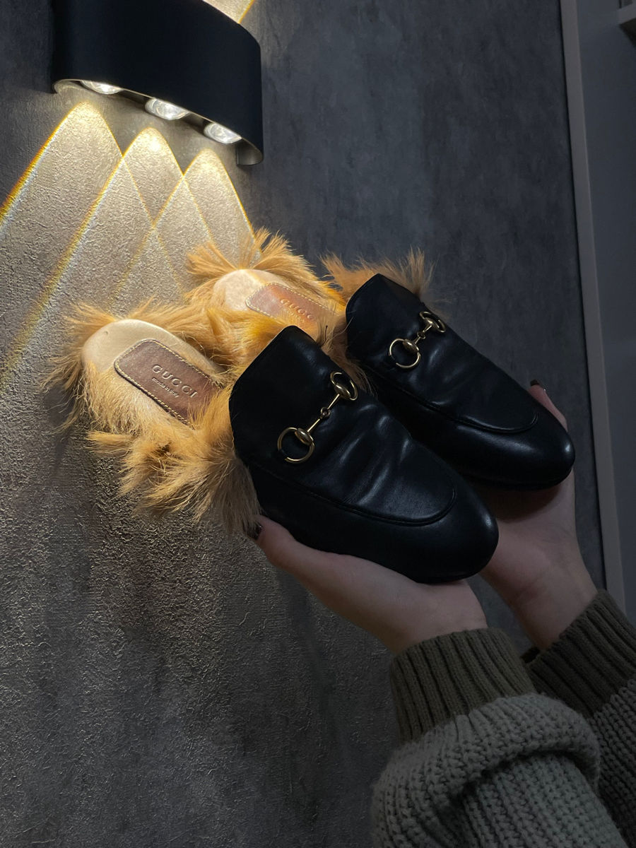 GUCCI SLIPPERS Тапки Гуччи на меху