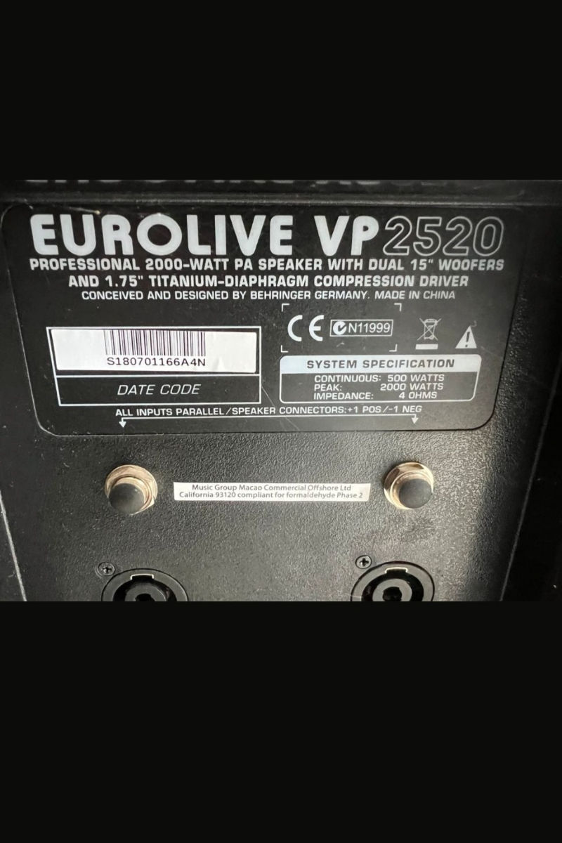 Behringer Eurolive Vp2520
