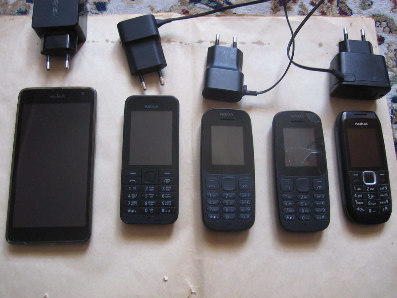 ОТЛИЧНЫЕ РАБОЧИЕ ТЕЛЕФОНЫ НОКИЯ С ЗАРЯДКОЙ+ АККУМУЛЯТОР - 250- ЛЕЙ