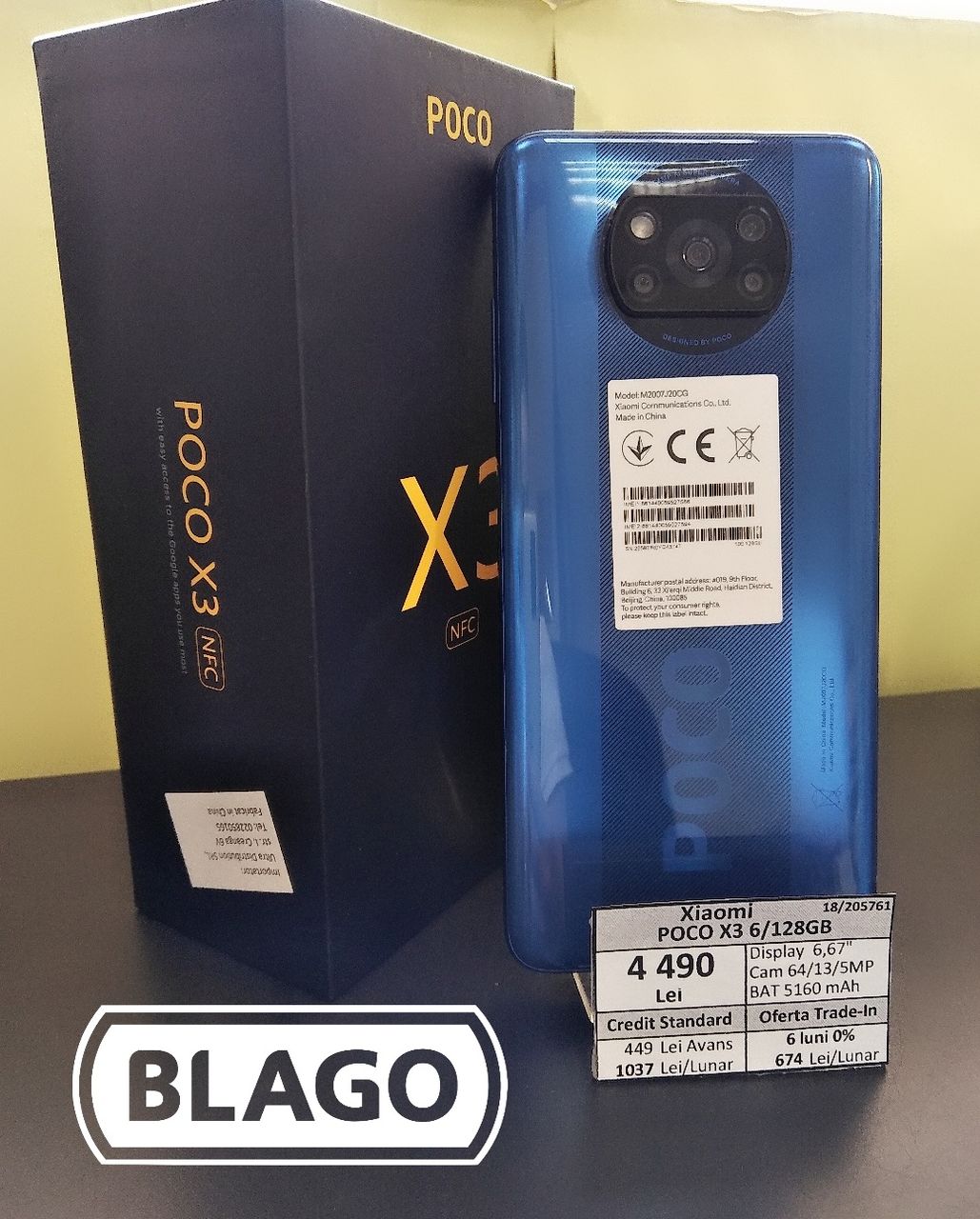 Xiaomi POCO X3 NFC 6/128GB 4490lei