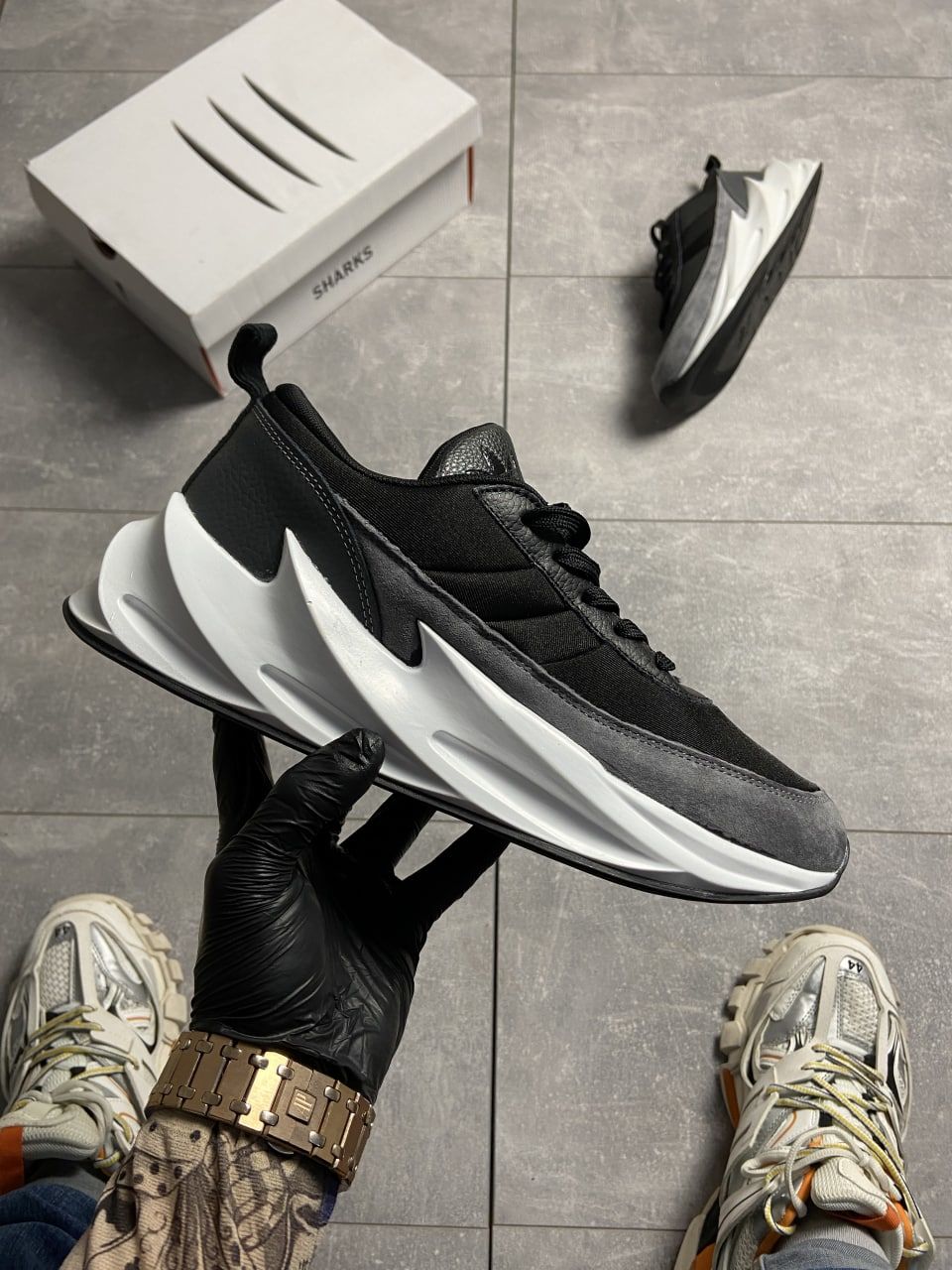 Adidas Sharks Black/Grey/White Unisex