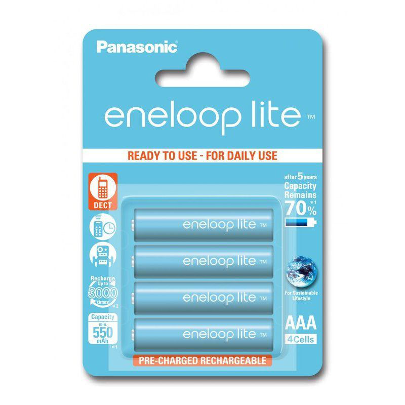 Aaa Eneloop Lite 550Mah, Blister*4, Panasonic, Bk-4Lcce/4Be