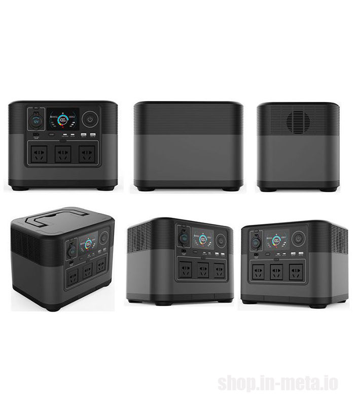 1200W Universal Plug Emergency Backup Solar Generator LiFePO4 Battery ...
