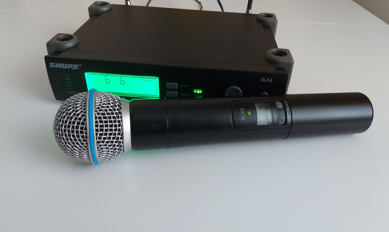 Shure beta 58a Slx4, радиосистема, радиомикрофон