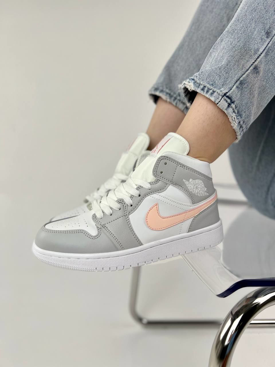 Nike Air Jordan 1 Retro High Grey/Peach Women's