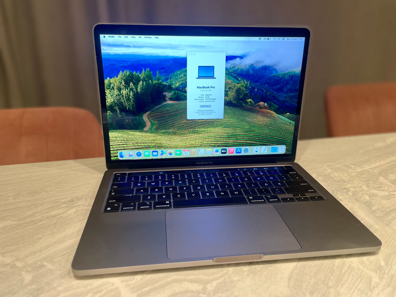 Apple MacBook Pro 13" M1 2020 A2338 Space Grey 16GB Ram 512GB SSD