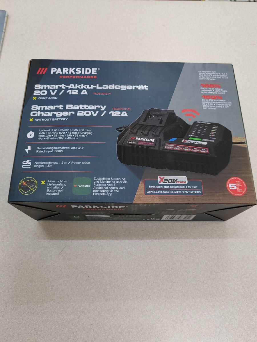 Смарт зарядка Parkside 20V 12ампер Plgs 2012 A1