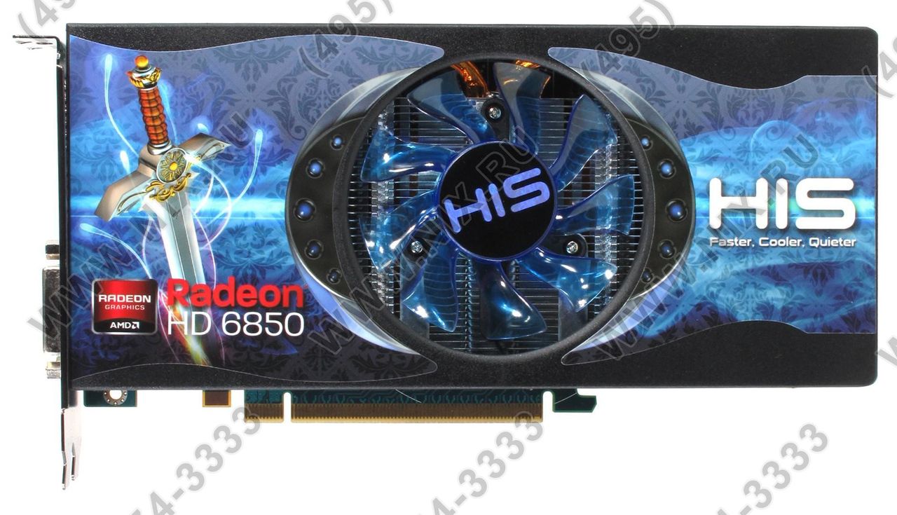 HIS Radeon HD 6850 1GB PCI-E/GDDR5/256bit/2xDVI/HDMI/DP