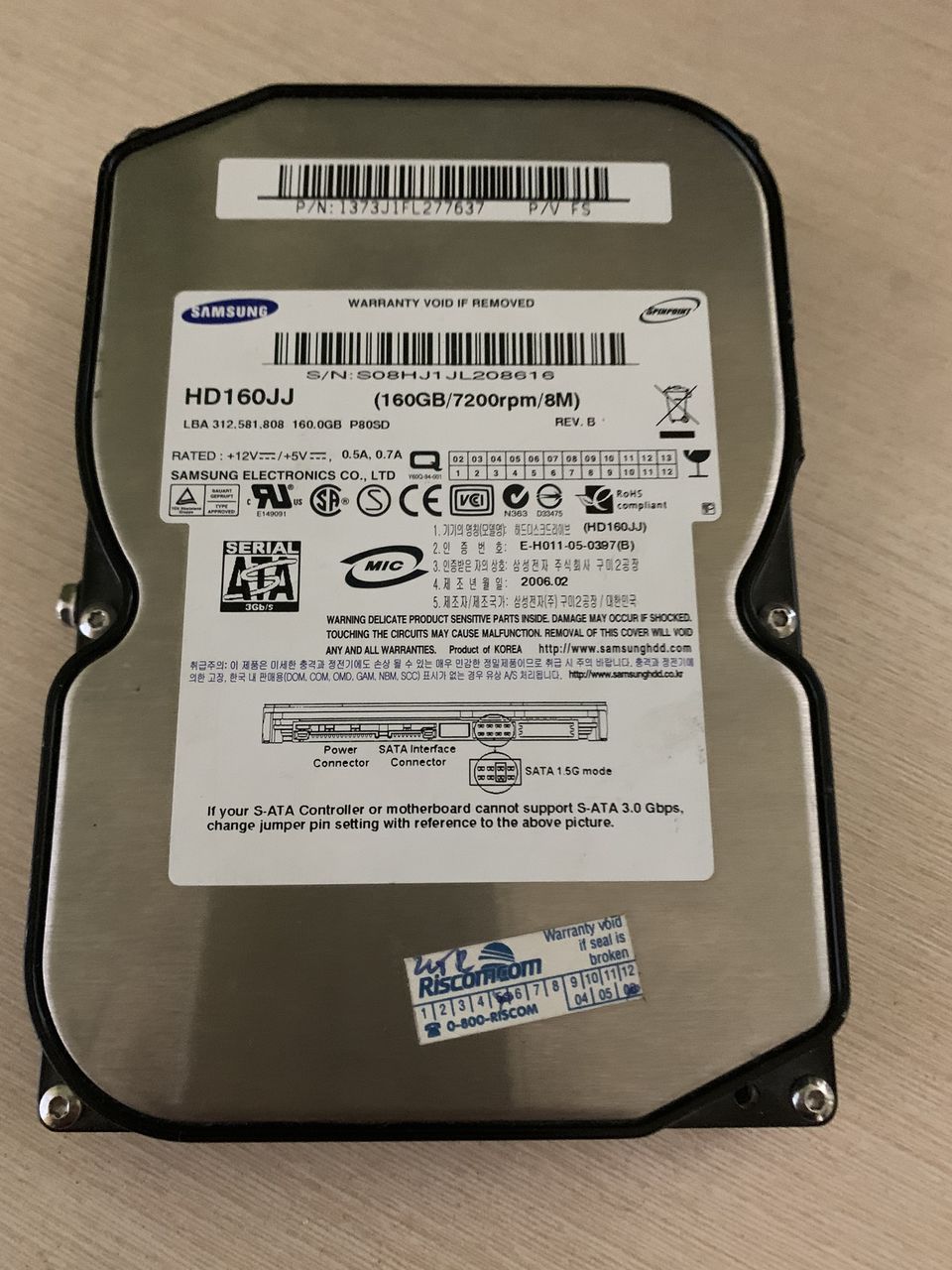 HDD 160 GB