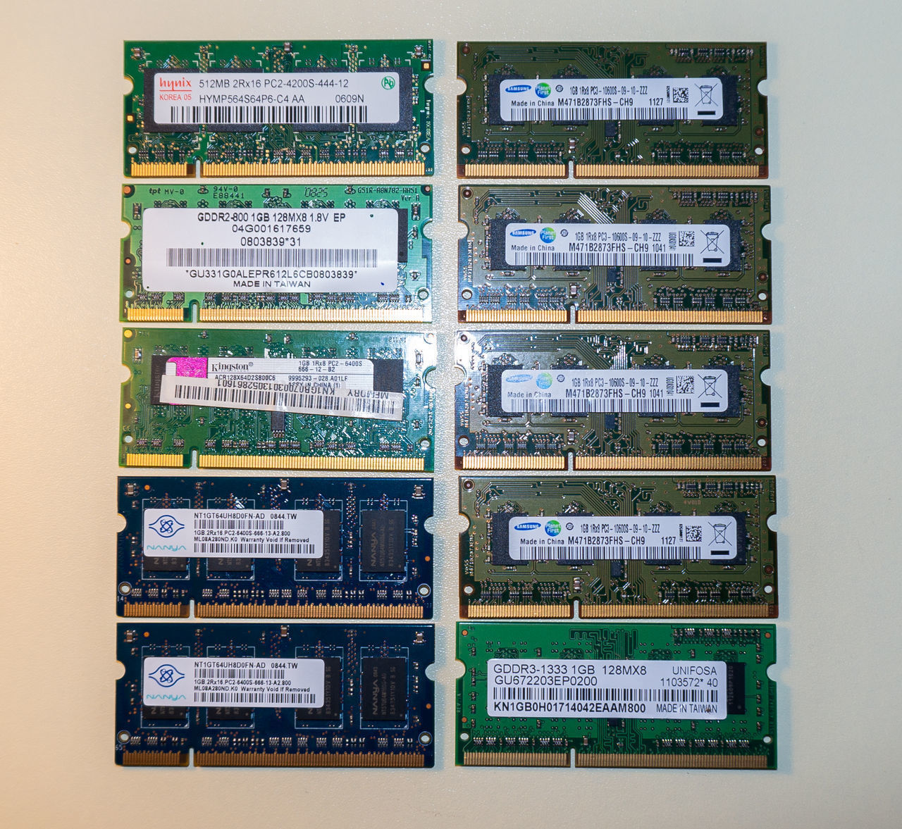 Продам оперативную память Ddr2 и Ddr3 для ноутбуков 200 лей за все