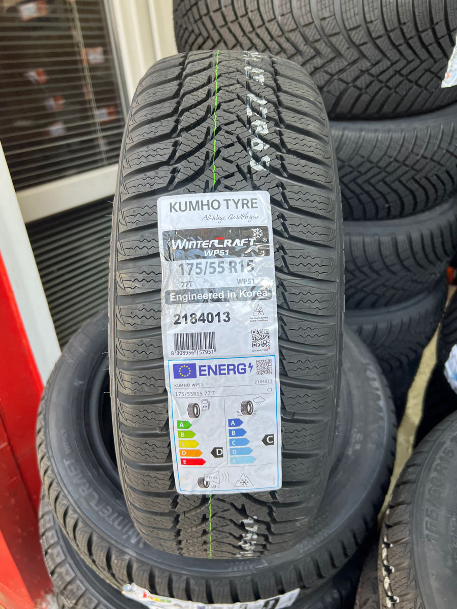 175/55 R15 Kumho Wintercraft WP51/ Монтаж, доставка, livrare 2023