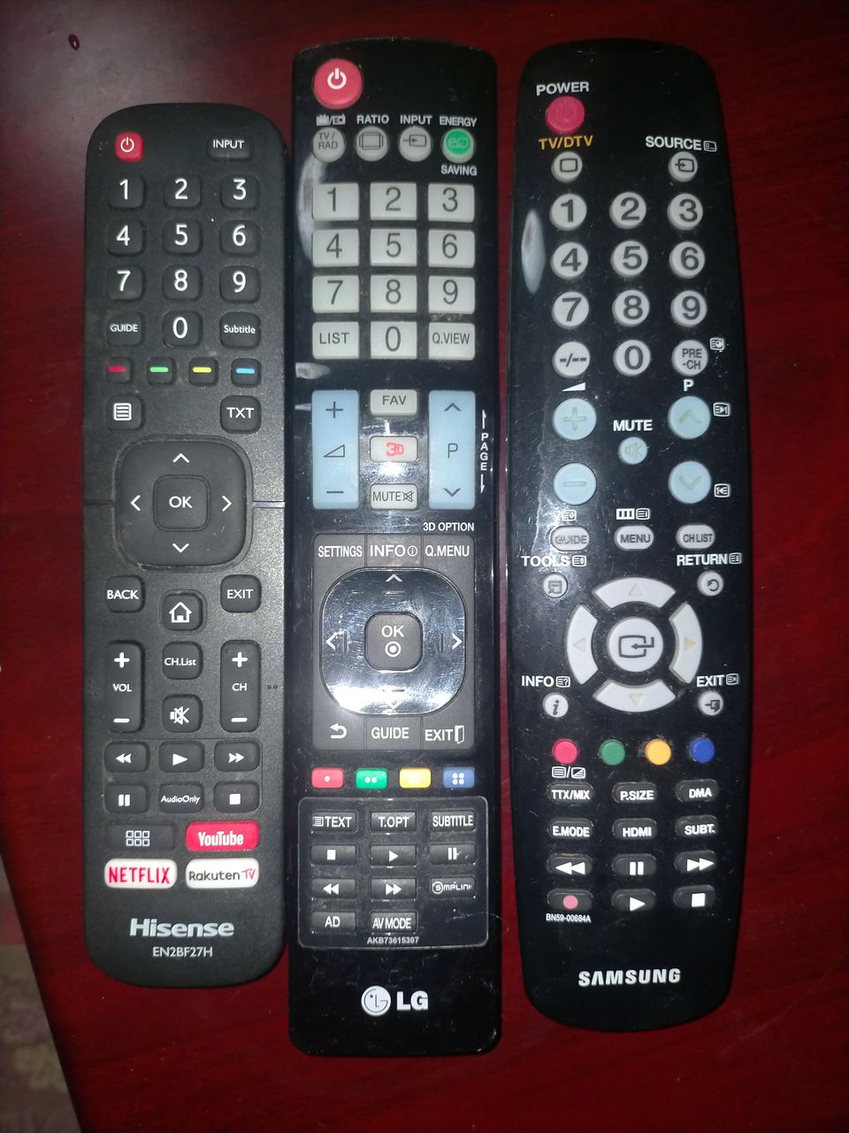 LG .Hisense . Samsung.