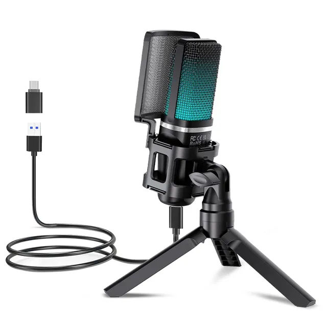 Zealsound RGB USB Condenser Gaming Microphone