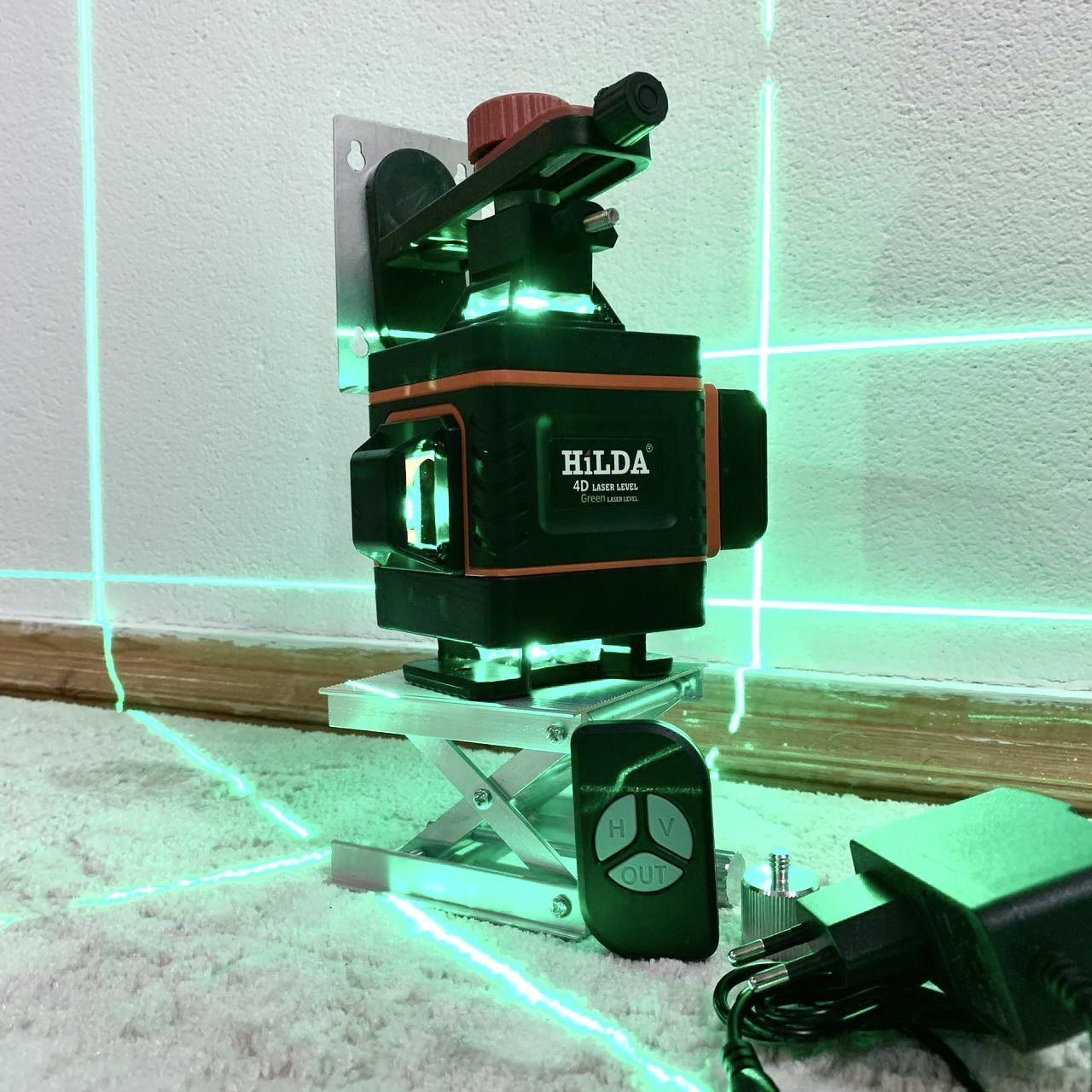 Laser HiLDA 4D 16 linii + 2 acumulatoare și magnet cu măsuță ...