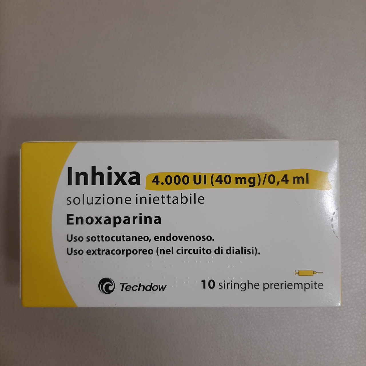 Clexane (Inhixia) de o.4 si o.6.