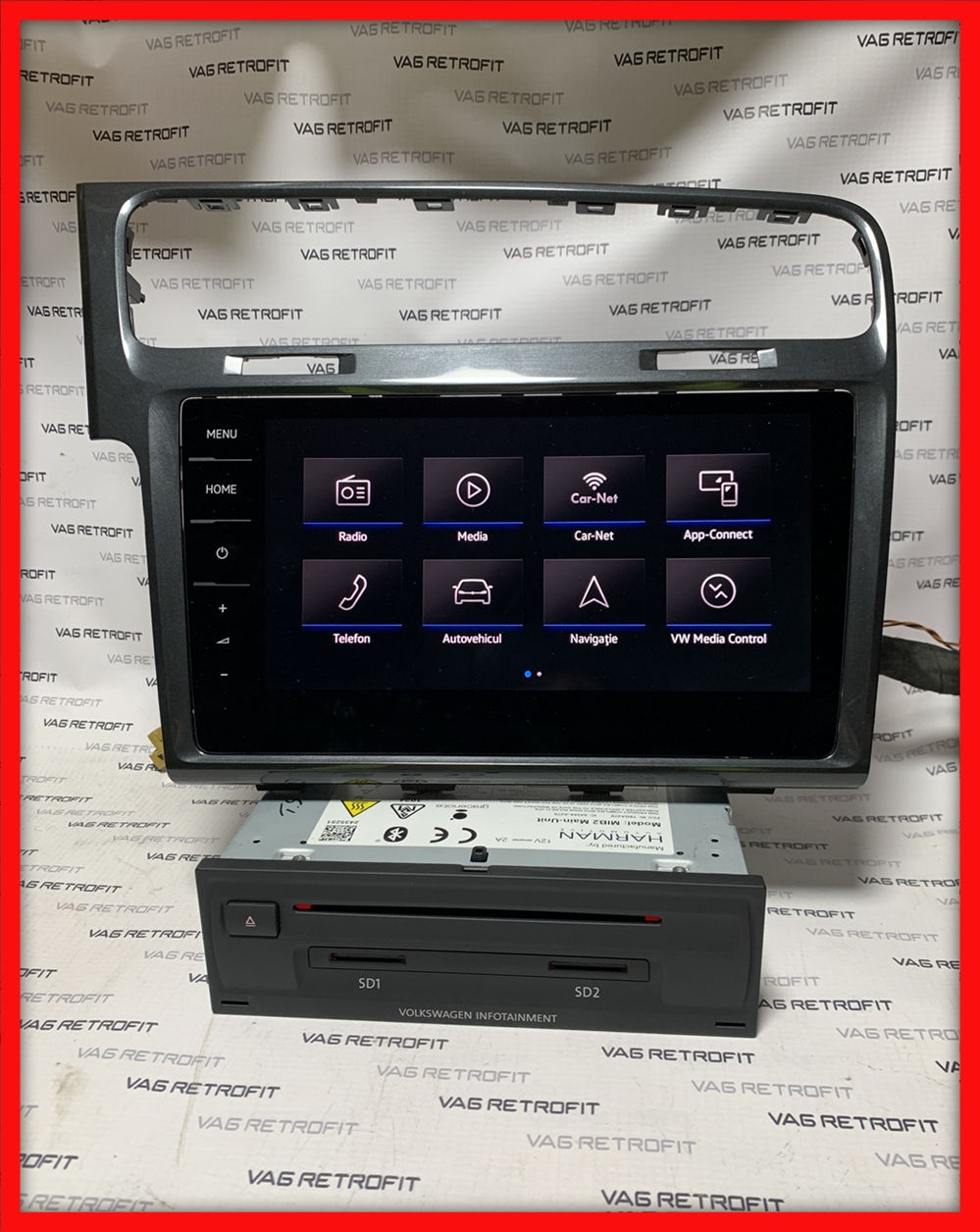 MIB2 VW CarPlay Navigatie Media VW Golf 7 Passat B8 MIB 2 8" 9.2"