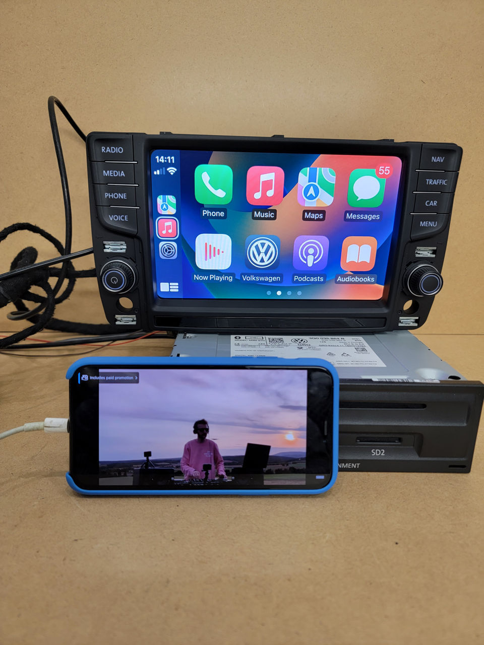 MIB2 VW CarPlay Navigatie Media VW Golf 7 Passat B8 MIB 2 8" 9.2"