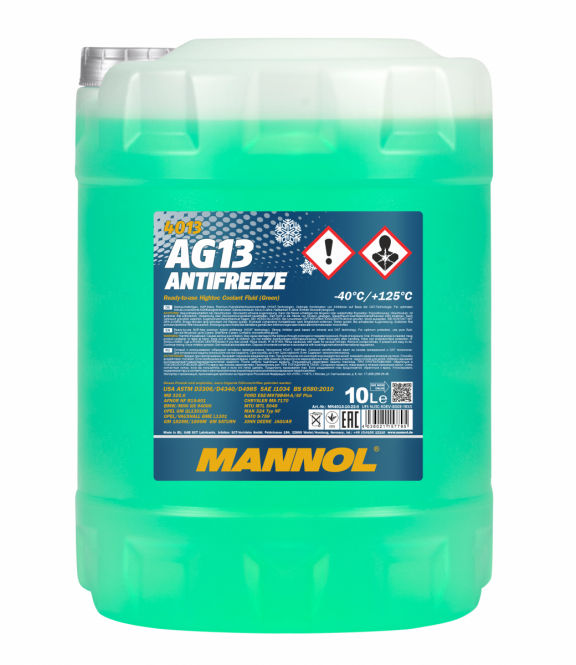 Antigel verde MANNOL 4013 Antifreeze AG13 (-40 C) Hightec 10L (10,8kg)