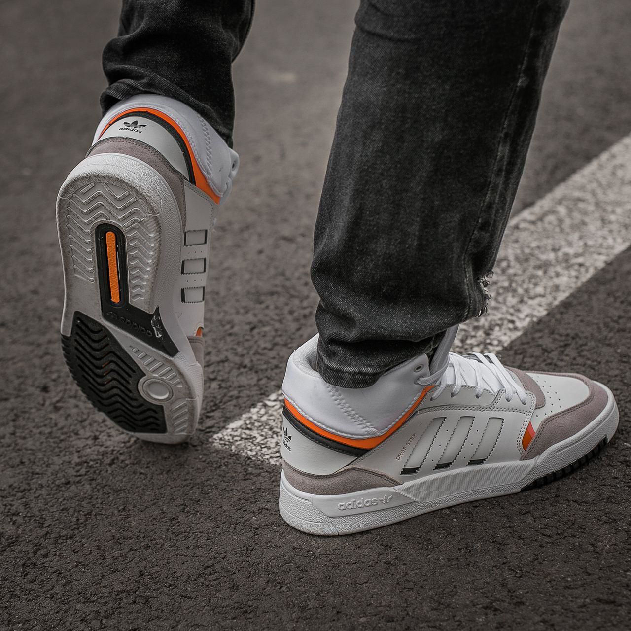 Adidas Drop Step Mid White/Grey/Orange