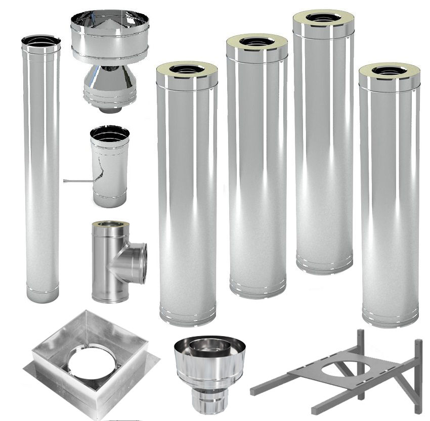 Cosuri de fum pentru saune din inox D120mm