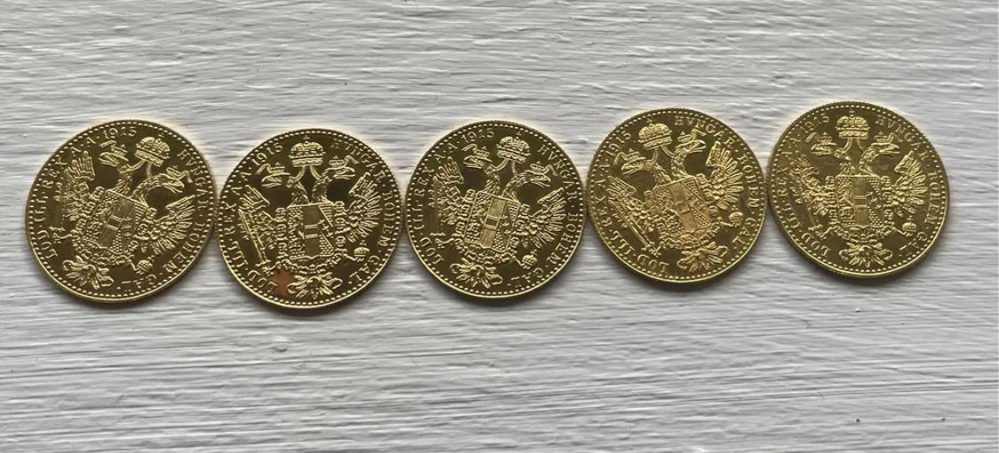 Vând monede aur - 1 Ducat Franz Joseph- 10 buc