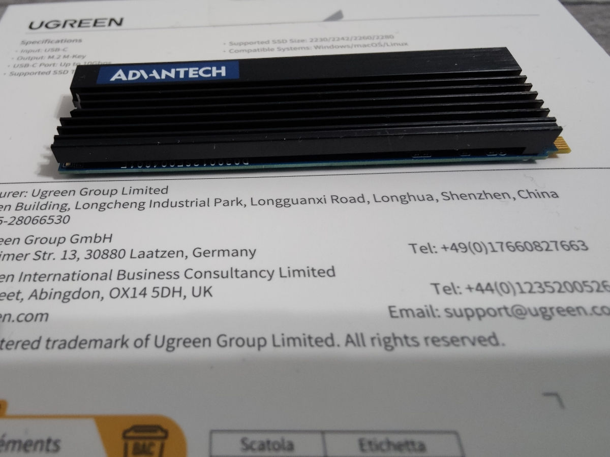 SSD Industrial Advantech 960GB M.2 NVMe / Advantech SQF 960G-CGS / UP ...