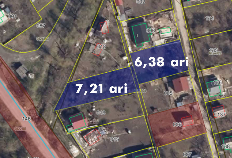 Langa lacul Ghidighici. 2 loturi alaturi. 14 ari