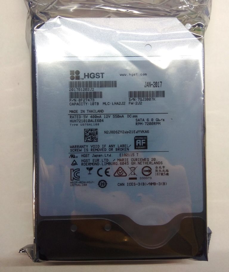 HGST Гелий Hard Drive HUH721010ALE604 10TB 7.2K новый запечатанный