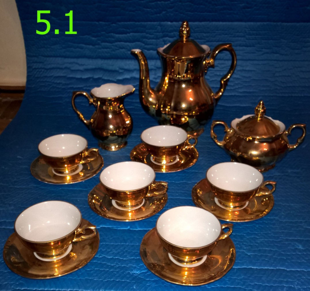 Золотой кофейный сервиз на 6 персон Kahla