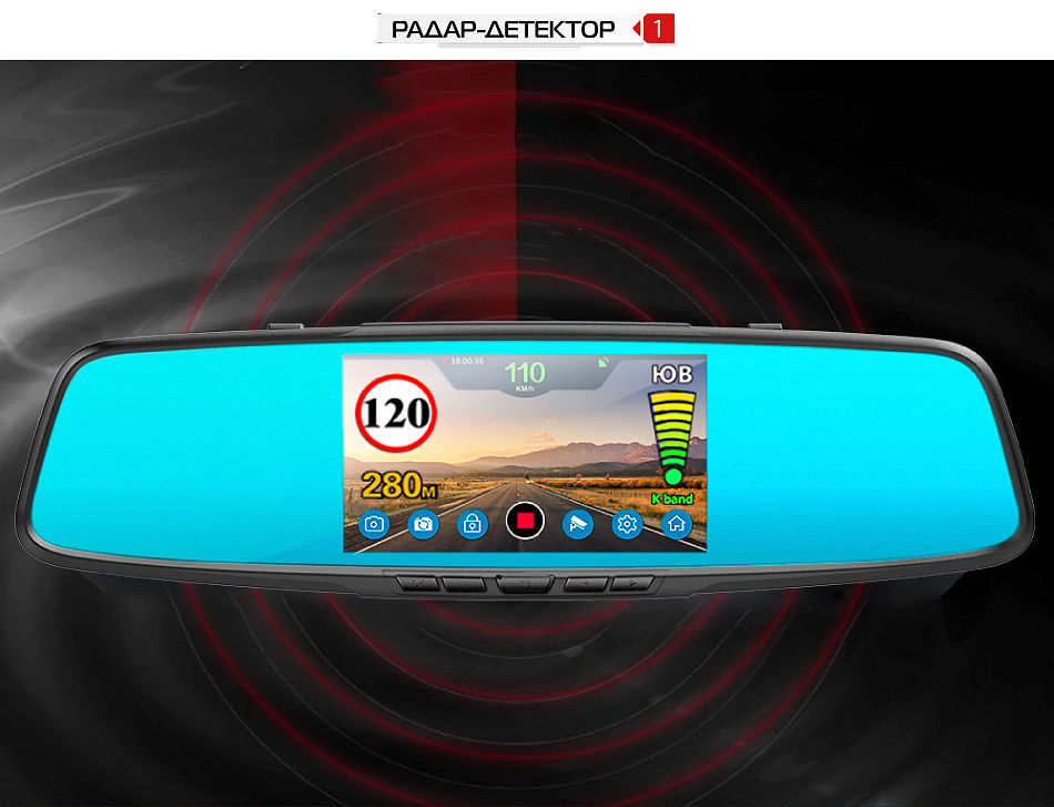 Oglinda videoregistrator radar detector gps treker